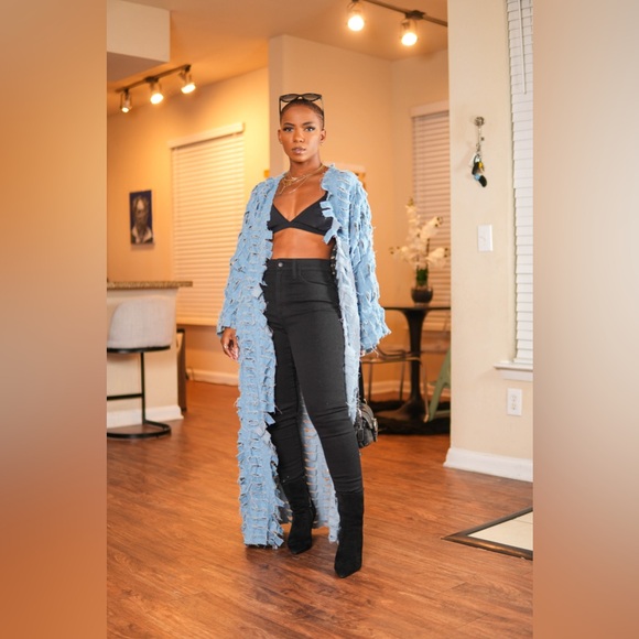 Jackets & Coats | Distressed Denim Cape | Poshmark